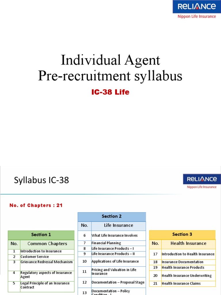 IC38 | PDF | Life Insurance | Insurance