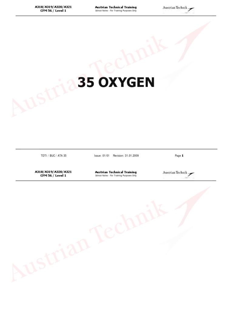 Ata 35 L1 Oxygen | PDF | Oxygen | Aircraft