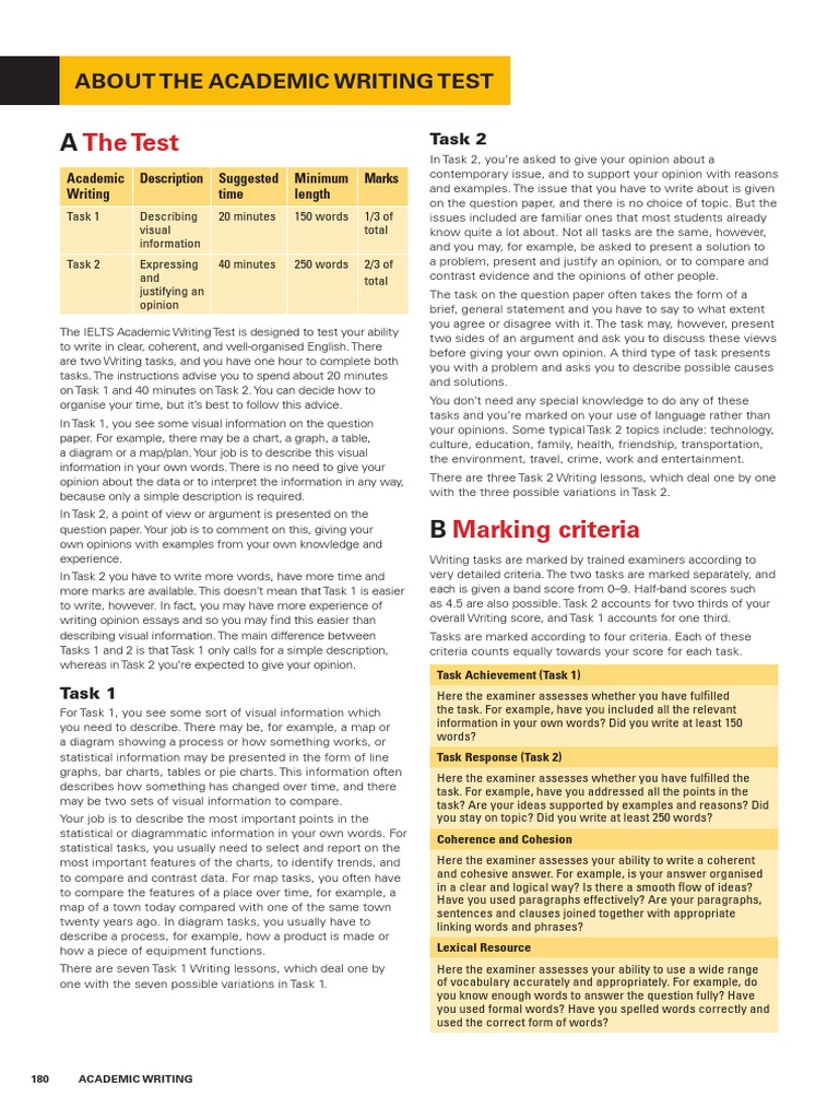 IELTS Academic Writing Test Guide | PDF | Word | International English ...