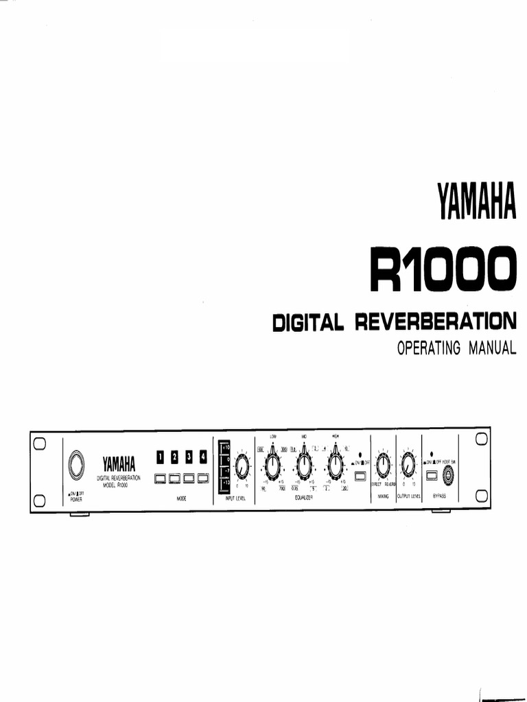 Yamaha R1000 Reverb | PDF
