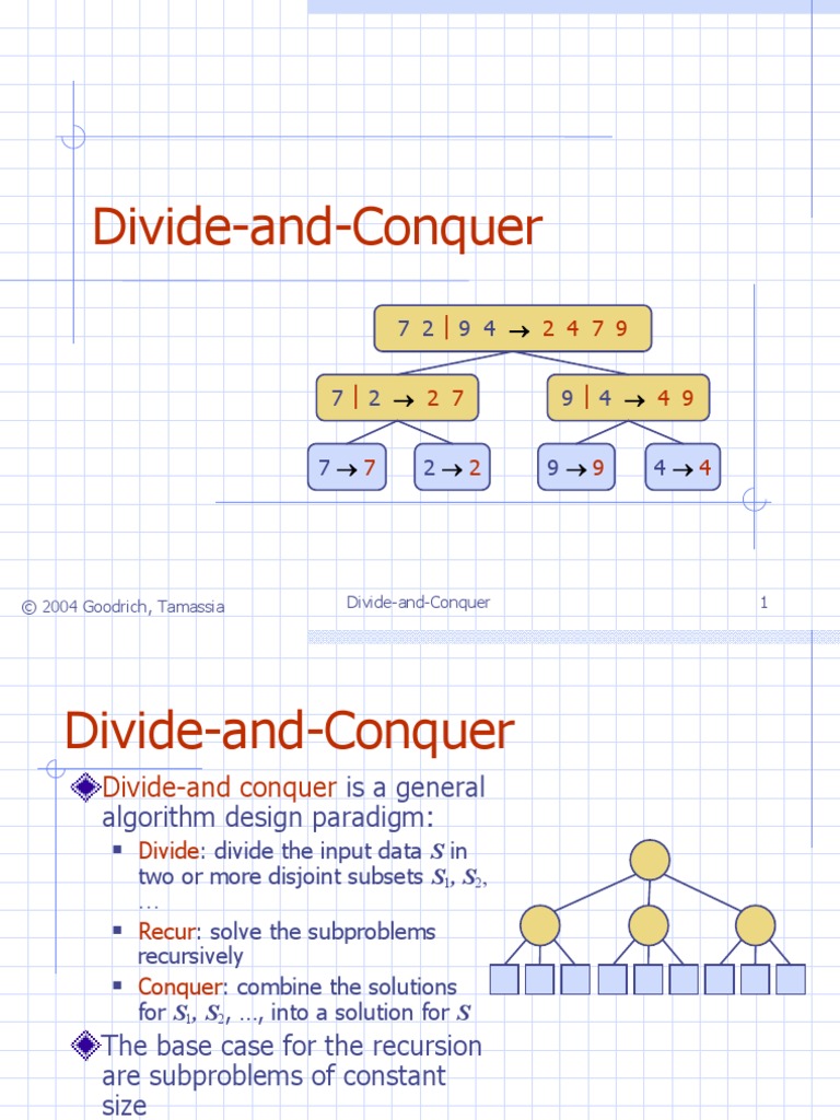 Divide and Conquer | PDF | Discrete Mathematics | Teaching Mathematics