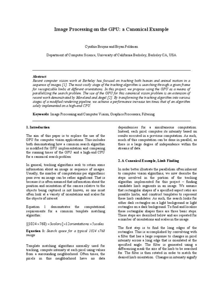 Image Processing On The GPU: A Canonical Example: Scales Ns Orientatio ...