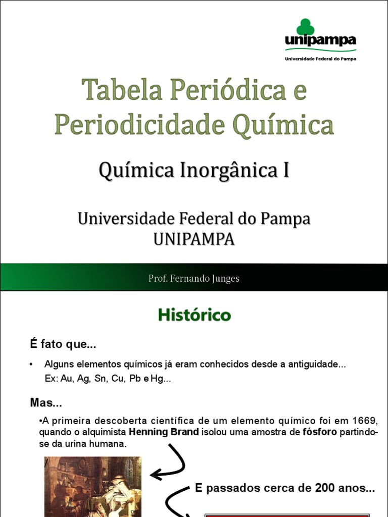 Tabela Periódica e Lei da Periodicidade | PDF | Tabela periódica | Metais