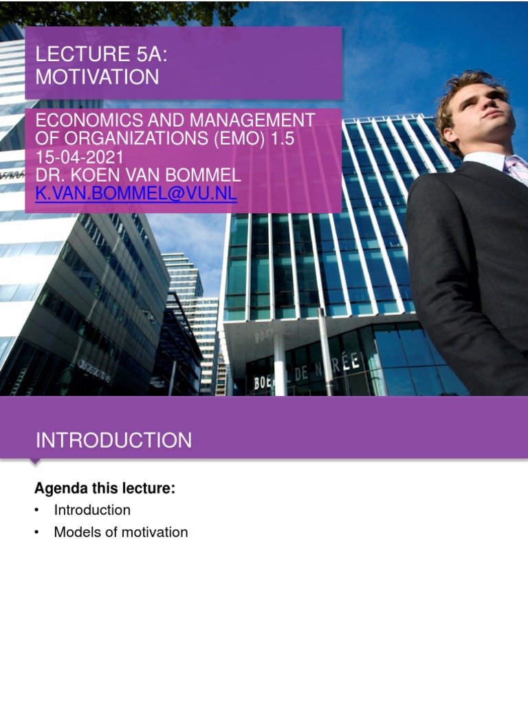 Lecture 5a - Motivation - Canvas | PDF | Motivation | Motivational