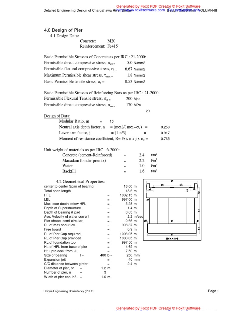 Pier | PDF | Bending | Stress (Mechanics)