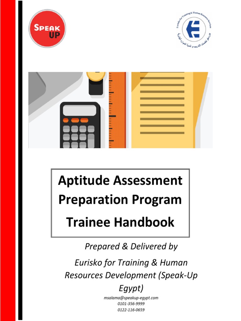 Aptitude Assessment Preparation Program Trainee Handbook | PDF | Inference | Shape