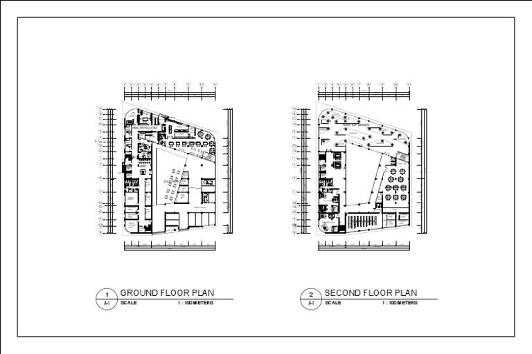 Ground Floor Plan Second Floor Plan: Scale 1: 100 METERS Scale 1: 100 ...