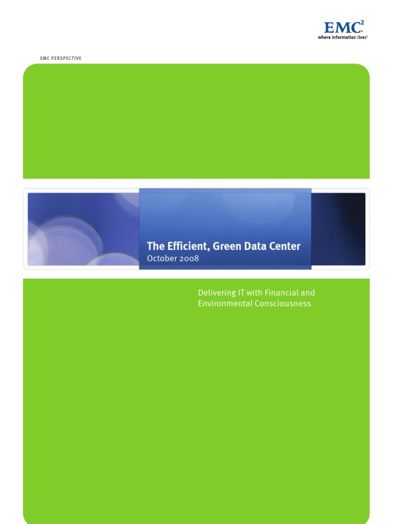 The Efficient Green Data Center WP | PDF | Data Center | Backup