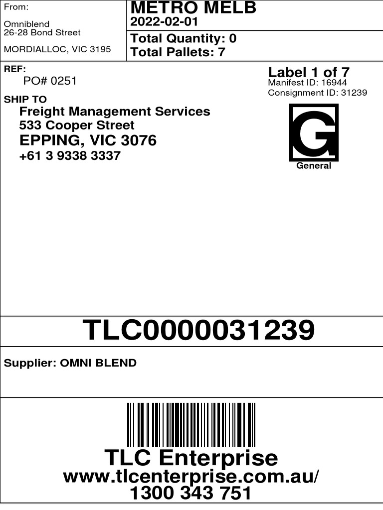 Consignment Labels | PDF | Freight Transport | Supply Chain Management