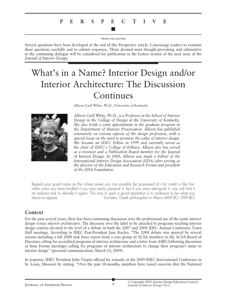 Allison Carll White | PDF | Interior Design | Profession