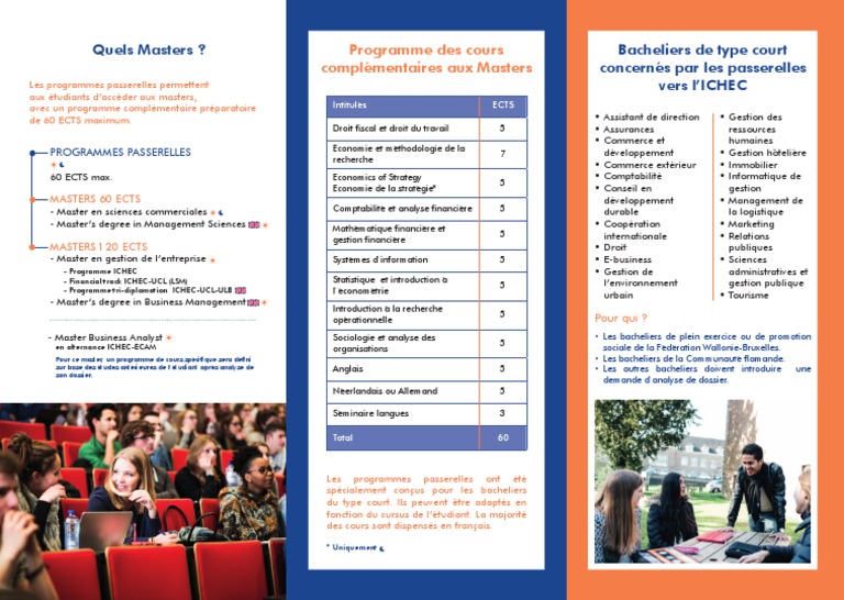 Passerelle Ichec Pages de Plaquette Passerelles - Light | PDF | Master ...