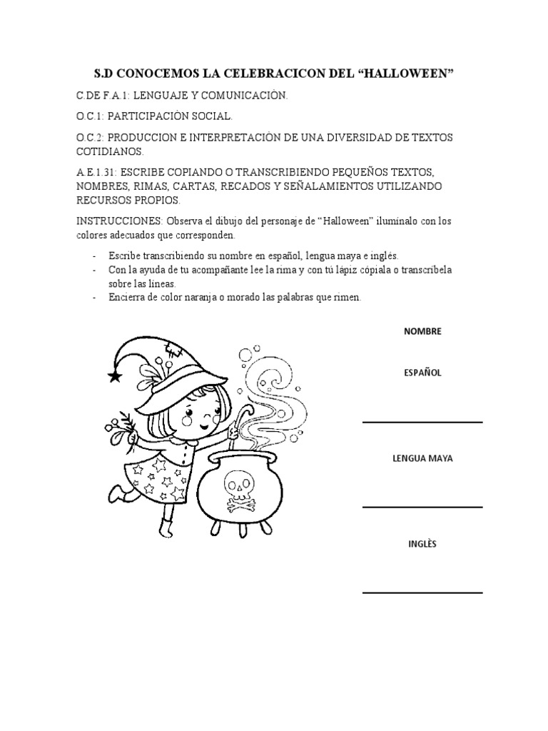 Halloween Lenguaje y Comunicacion | PDF | Comunicación | Cognición
