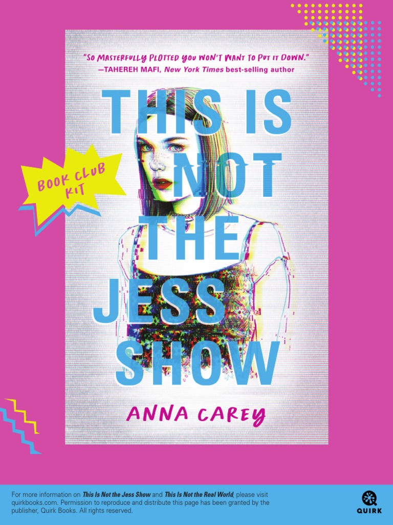 THIS IS NOT THE JESS SHOW Paperback Book Club | PDF
