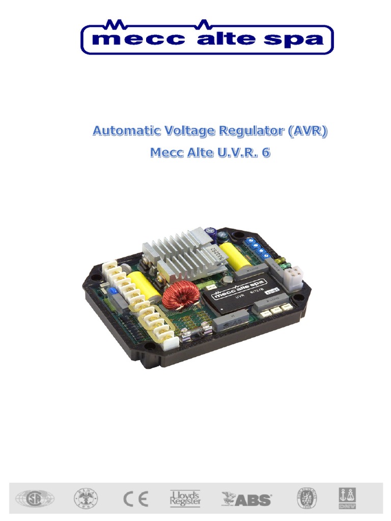 Mecc Alte Avr Uvr6 Manual Enu | PDF | Voltage | Amplifier