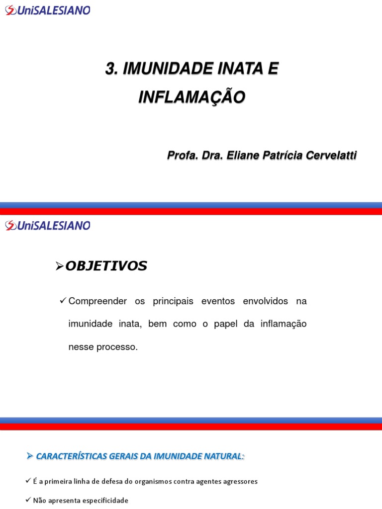 Imunidade Inata e Inflamação | PDF | Sistema imunológico | Imunologia