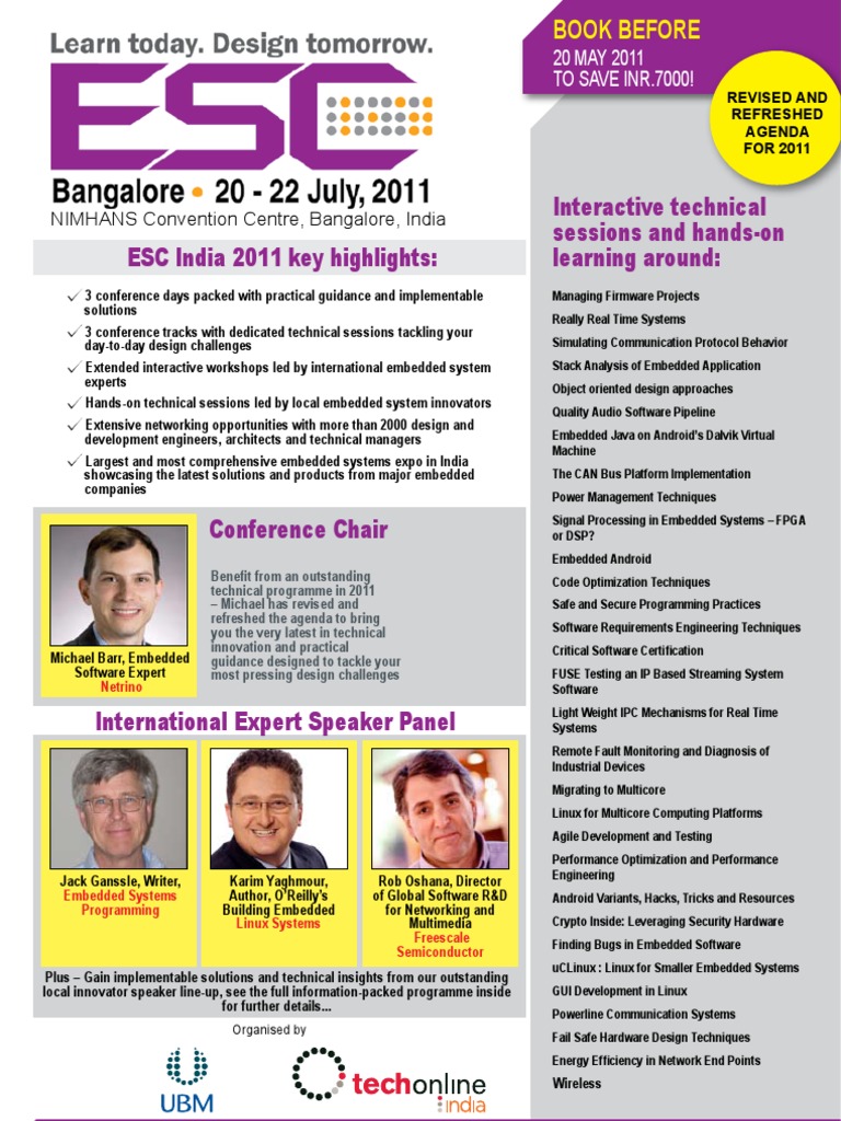 ESC India 2011 Key Highlights: Interactive Technical Sessions and Hands ...
