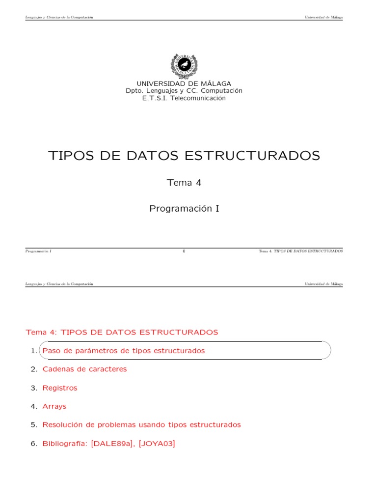 Introducción a los tipos de datos estructurados en C++, incluyendo cadenas de caracteres ...