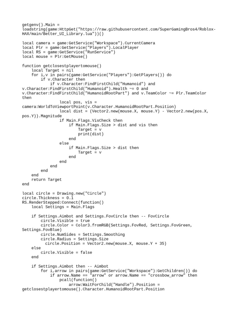 Bedwars Hack Script | PDF | Computing