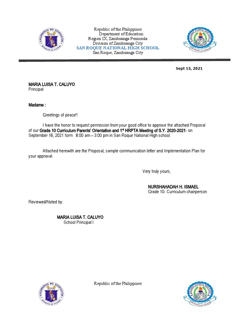 Parents' Orientation Proposal 2021-2022 | PDF | Learning | Teachers