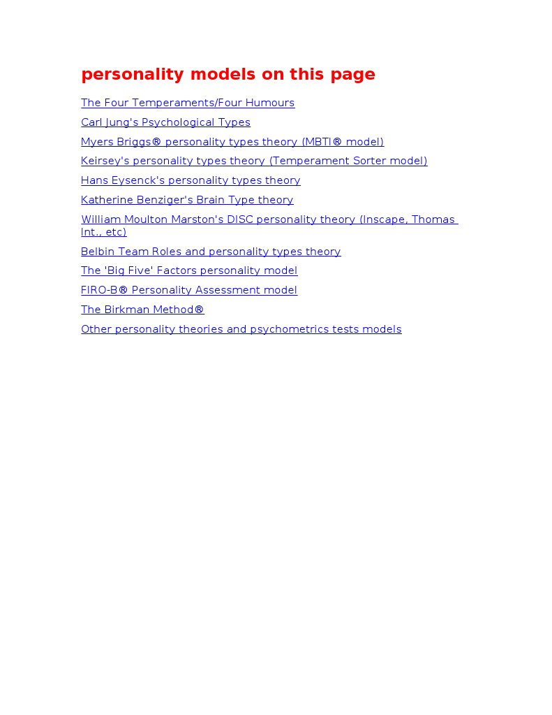 Types of Personality Tests | PDF