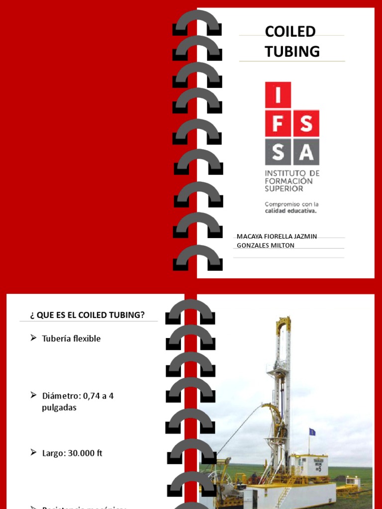 Presentación Coiled Tubing. | PDF | Tubería (transporte de fluidos ...