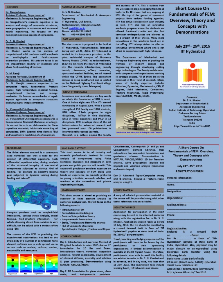 Short Course On Fundamentals of FEM: Overview, Theory and Concepts With ...