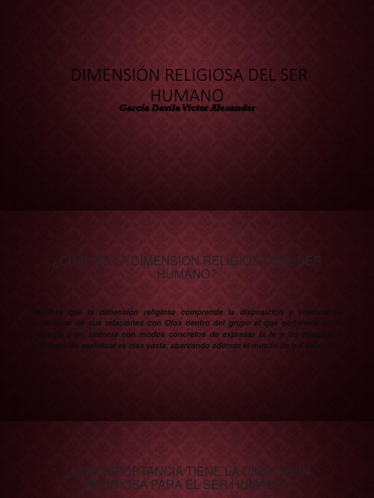 Dimensión Religiosa del Ser Humano | PDF | Relaciones personales ...