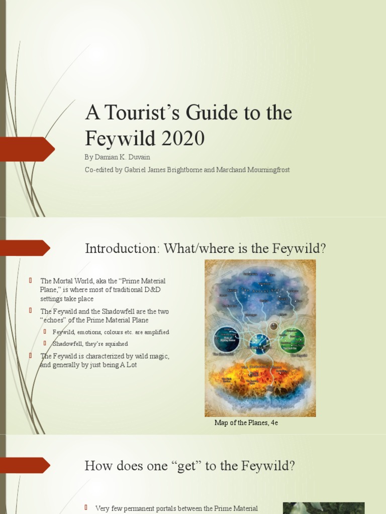 A Tourist's Guide To The Feywild 2020 | PDF | Fairies | Magician (Fantasy)