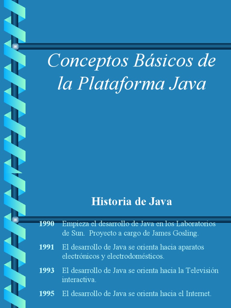 Conceptos Básicos de La Plataforma Java | PDF | Java (lenguaje de programación) | máquina ...