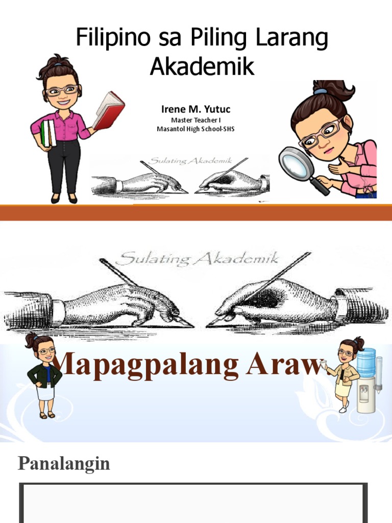 Ang Akademikong Sulatin Unang Semester SY 2020-2021 | PDF