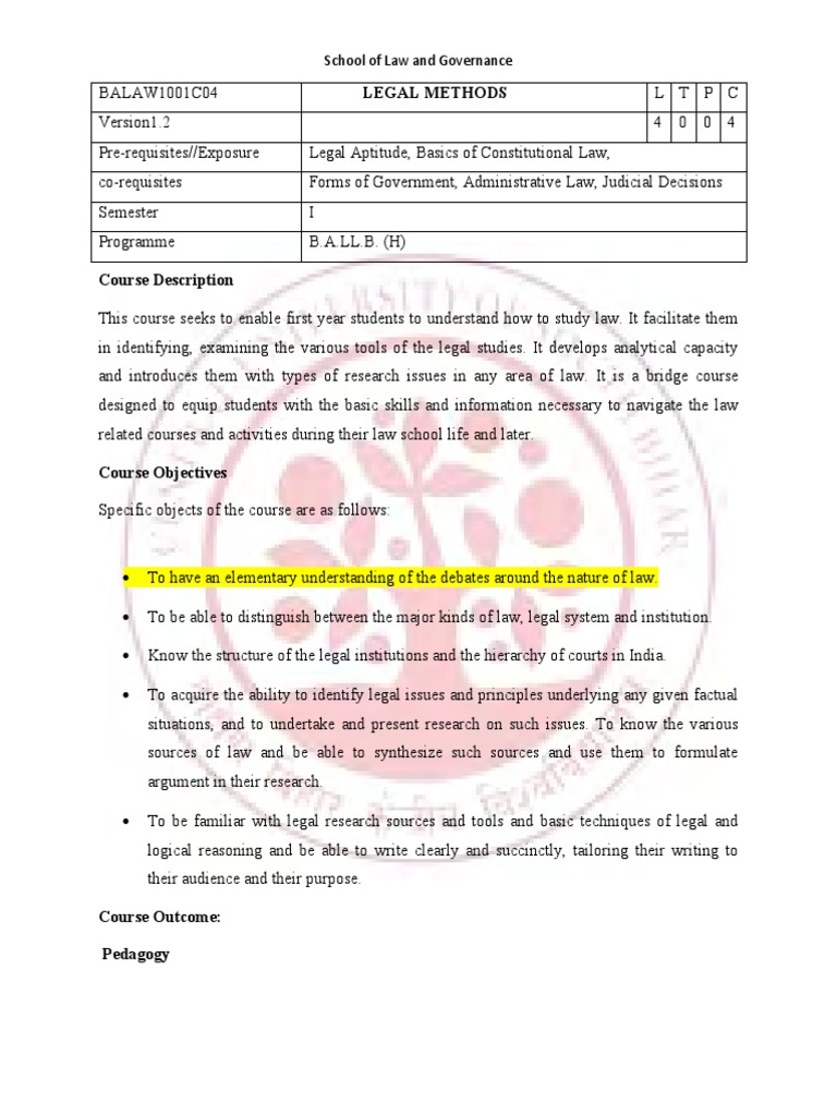 Syllabus LLB Law | PDF | Law School | Supreme Court Of India