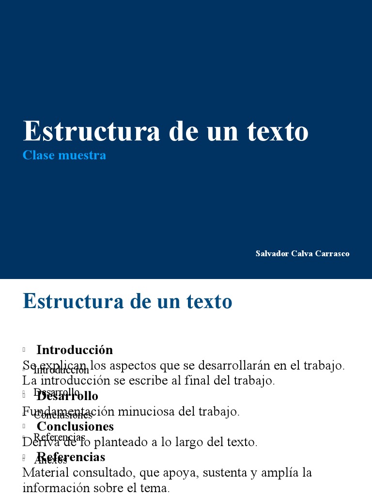 Estructura de Un Texto | PDF