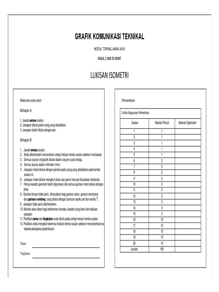 SET-3-CEMERLANG-ISOMETRI-GKT Ques | PDF