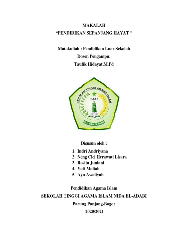 Pendidikan Sepanjang Hayat | PDF | Karier & Perkembangan