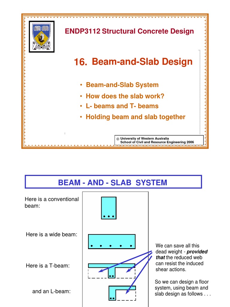 Beam and Slab Design | PDF | Beam (Structure) | Bending