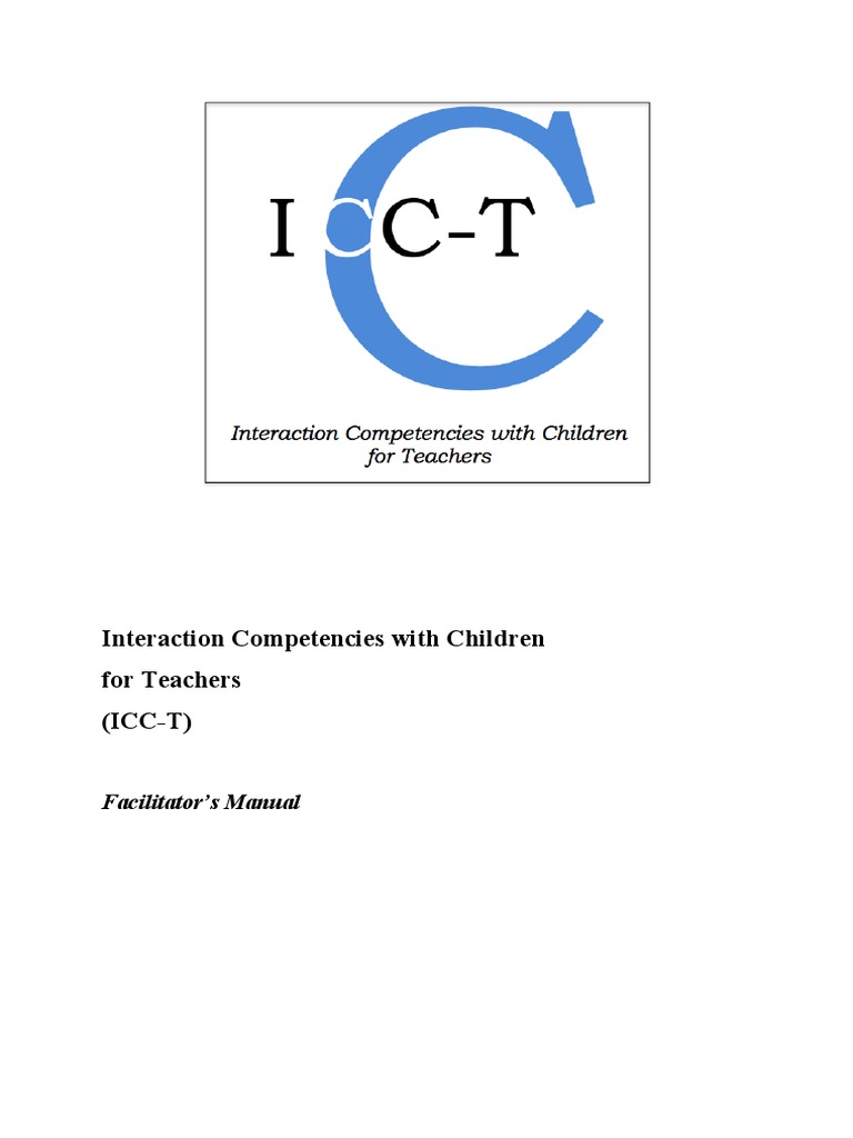ICC-T Manual Complete | PDF | Attachment Theory | Teachers