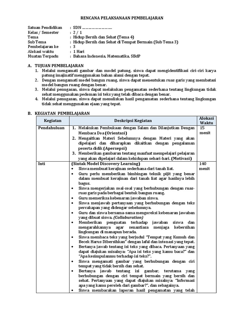 RPP Tema 2.4.3.3 | PDF