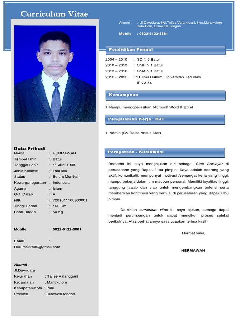 CV Hermawan | PDF