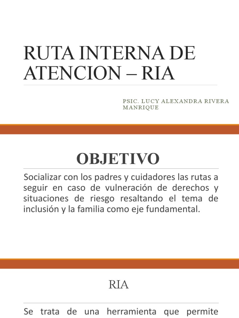 Ruta Interna de Atencion - Ria | Descargar gratis PDF | Policía | Colombia