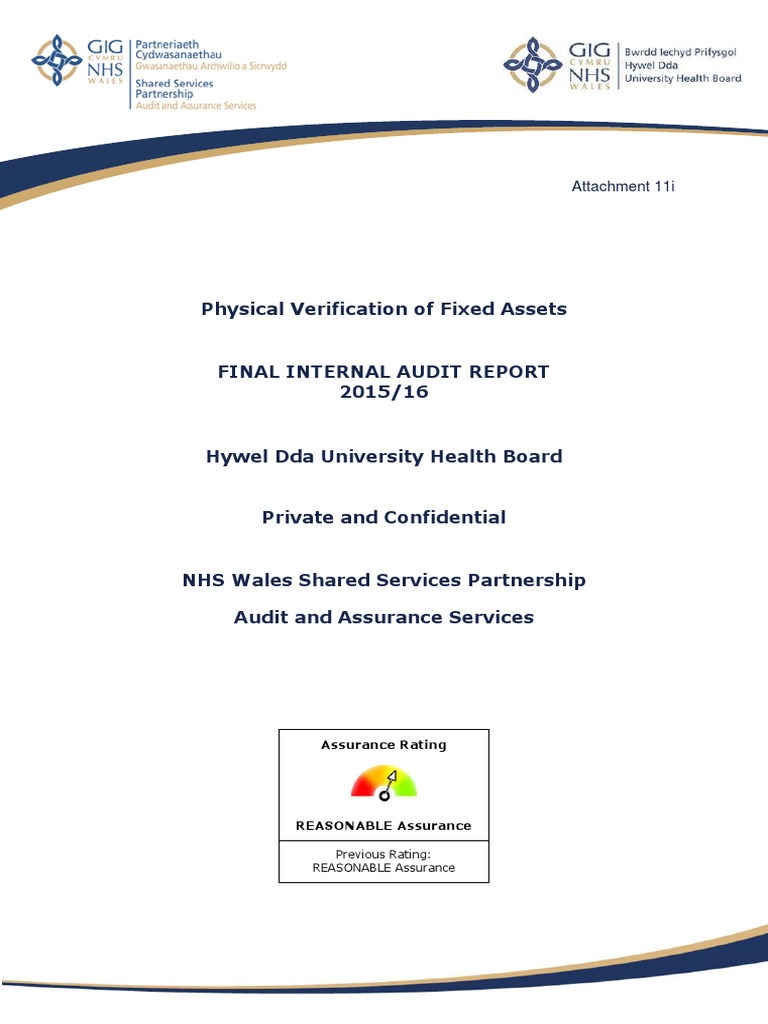 Physical Verification of Fixed Assets Nhs Wales | PDF | Internal ...
