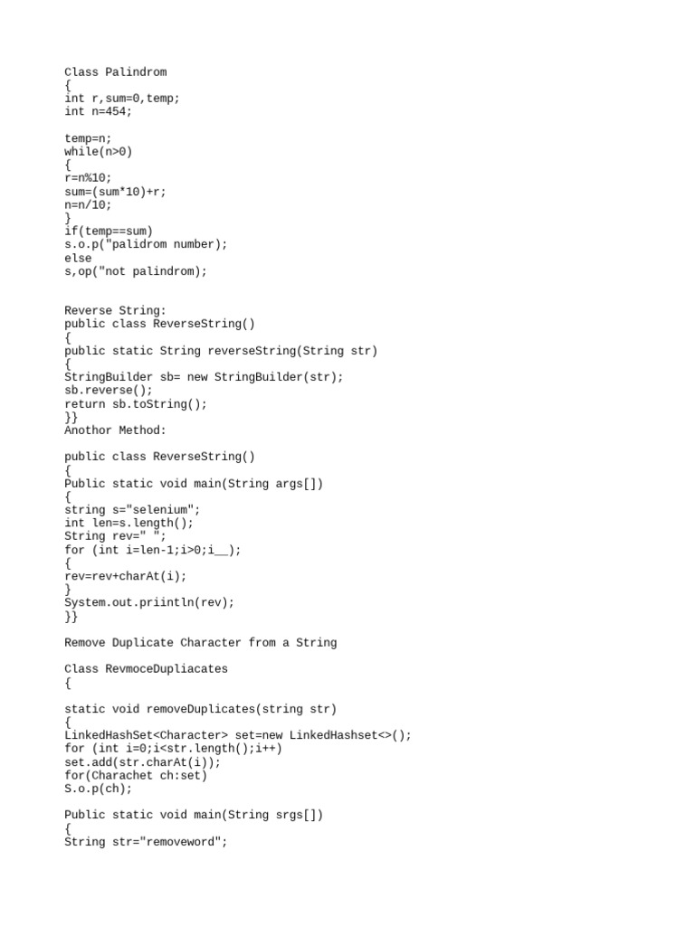 Java Programs | PDF | String (Computer Science) | Computer Programming