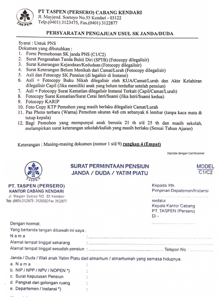 Pengusulan SK Janda-Duda | PDF