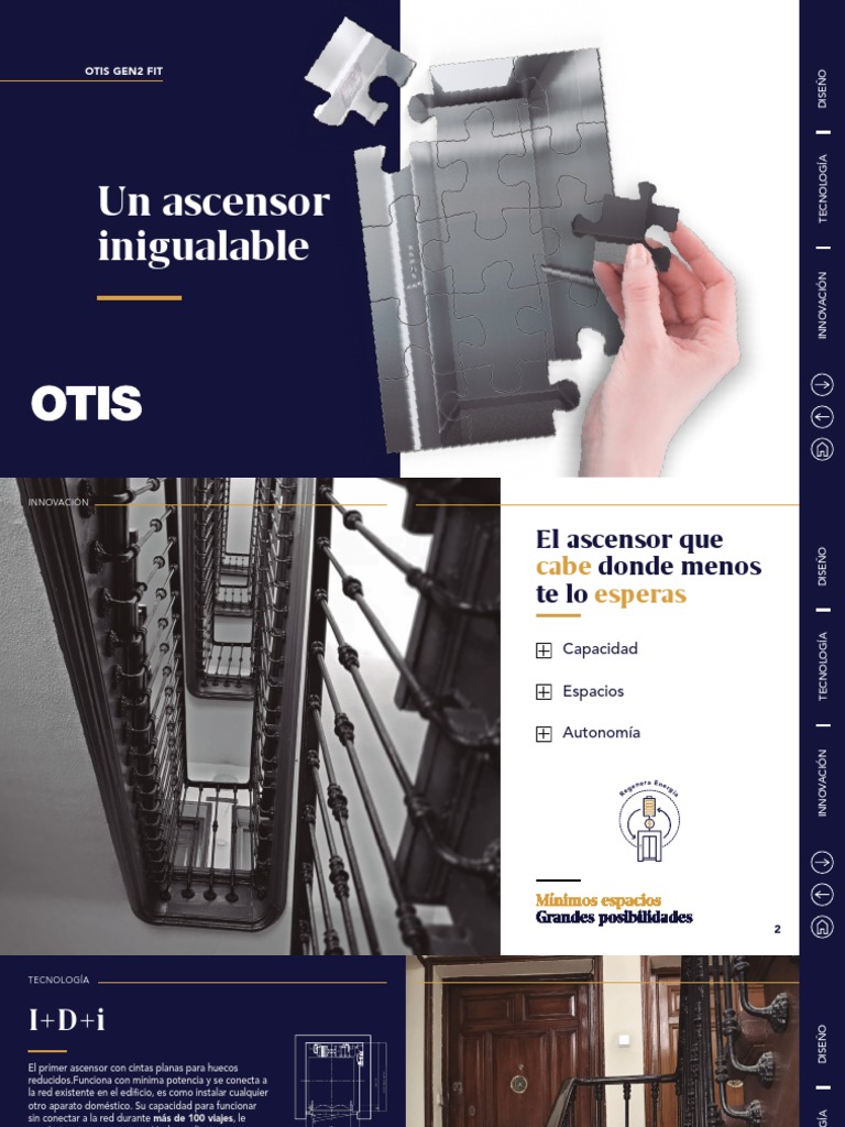 Ascensor Otis Gen2 Fit: Innovación Compacta | PDF | Ascensor ...