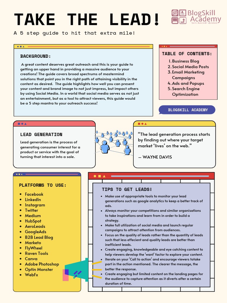 5 Step Guide To Generate Leads | PDF | Search Engine Optimization ...