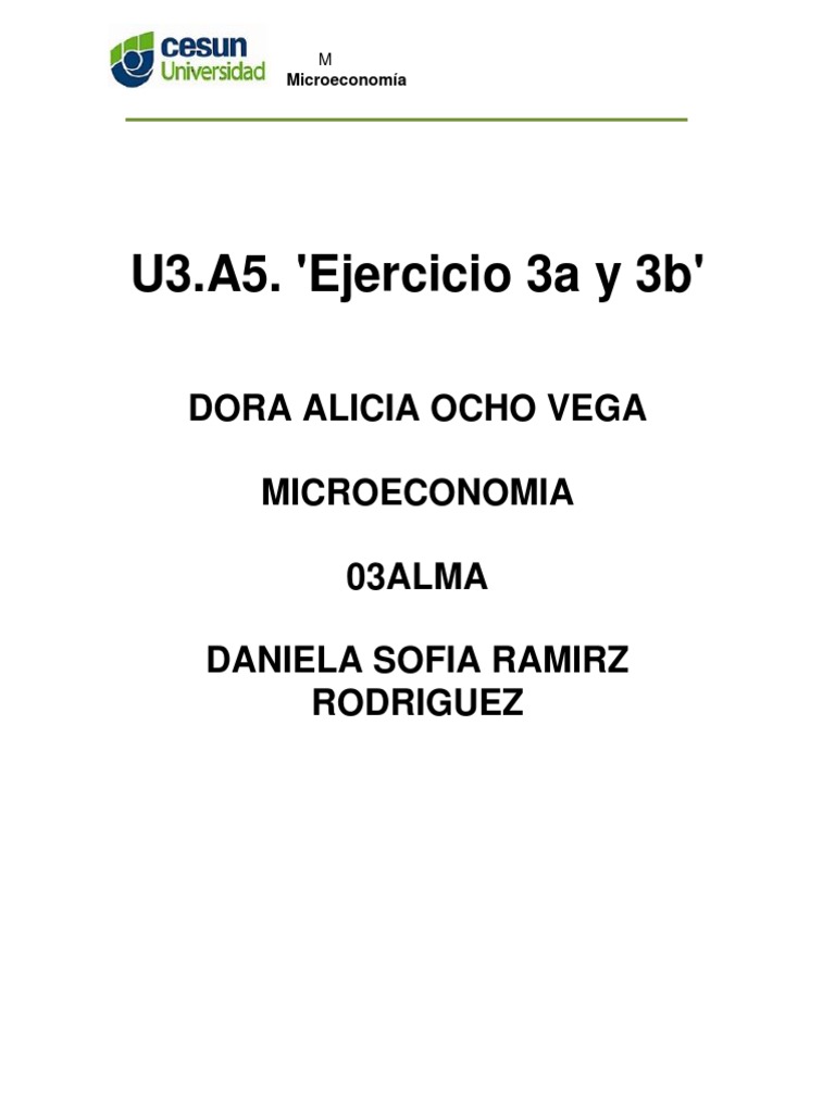 DANIELA - SOFIA - RAMIREZ - RODRIGUEZ - Ejercicio 3a y 3b | PDF | Utilidad | Microeconomía