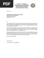 DepEd Letter of Reinstatement | PDF