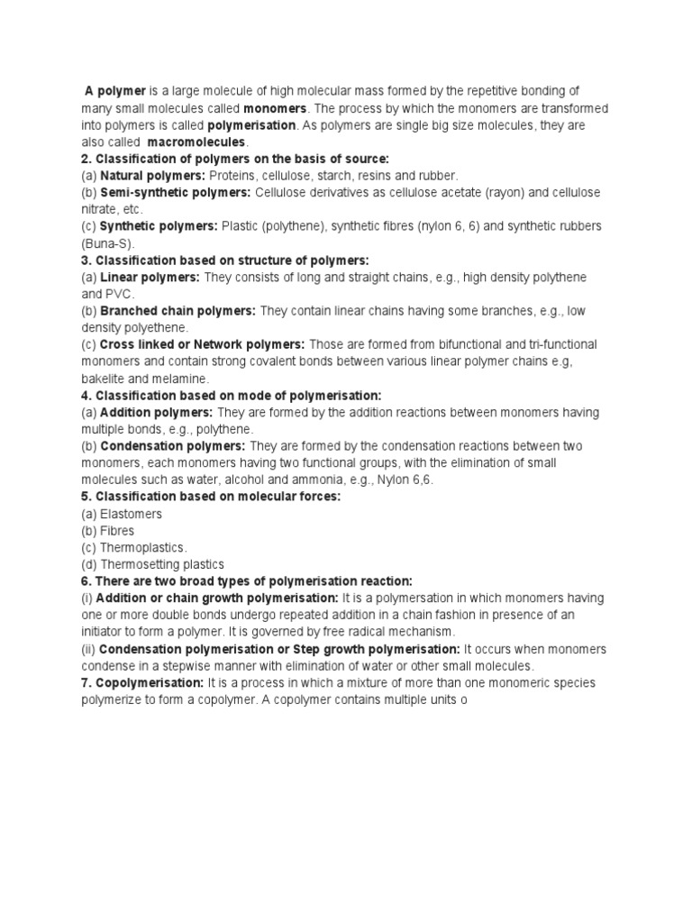 Polymer | PDF | Science & Mathematics | Technology & Engineering