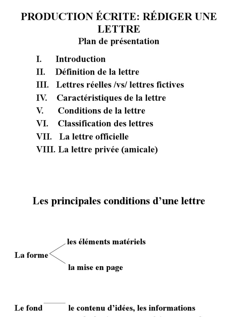 Rediger Une Lettre | PDF