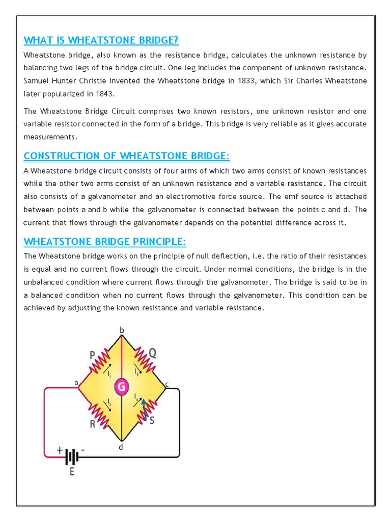 Student Notes On (Wheatstone Bridge) | PDF