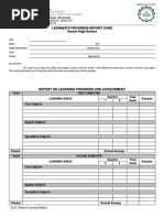 K To 12 Form 138 (Report Card) | PDF | Philippines | Psychology